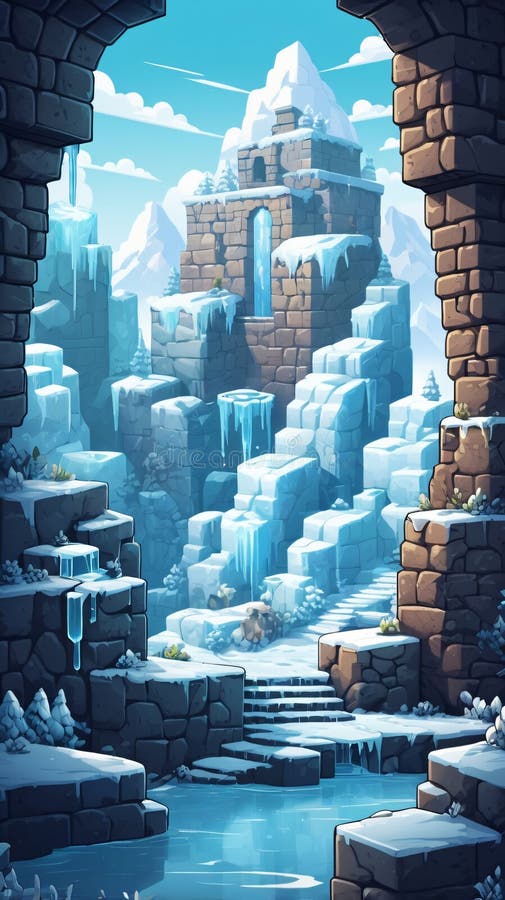 Pixel Game Level Design. Platform Game Asset, Brick, Stones Building 8 ...