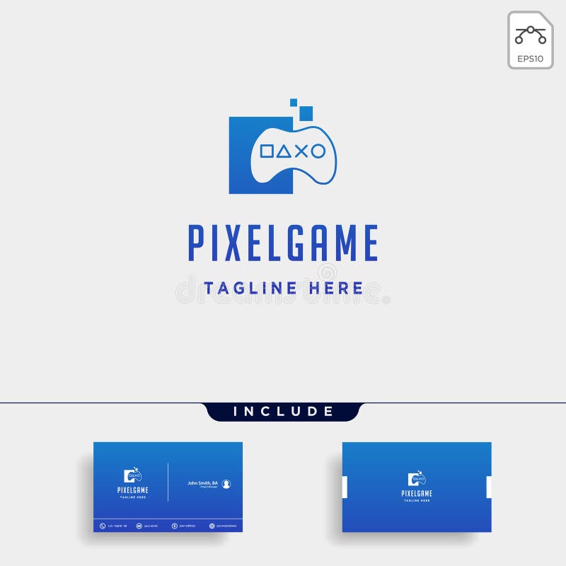 Pixel Game Logo Design Vector Illustration Icon Element Isolated Stock ...