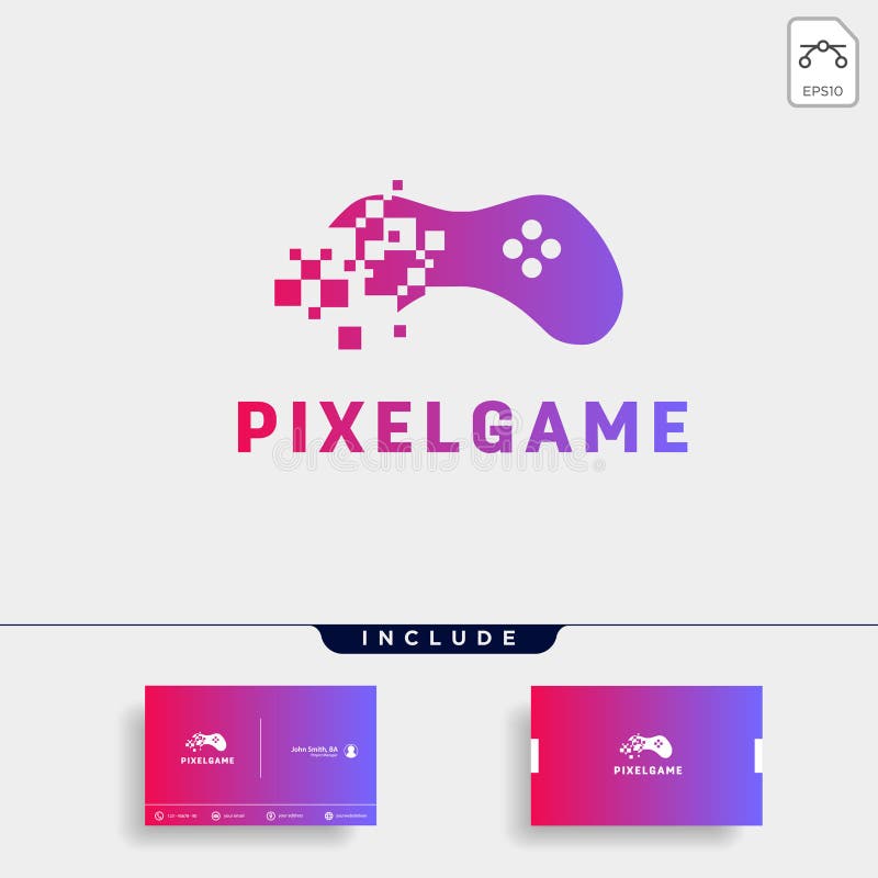 Pixel Game Logo Design Vector Illustration Icon Element Isolated Stock ...
