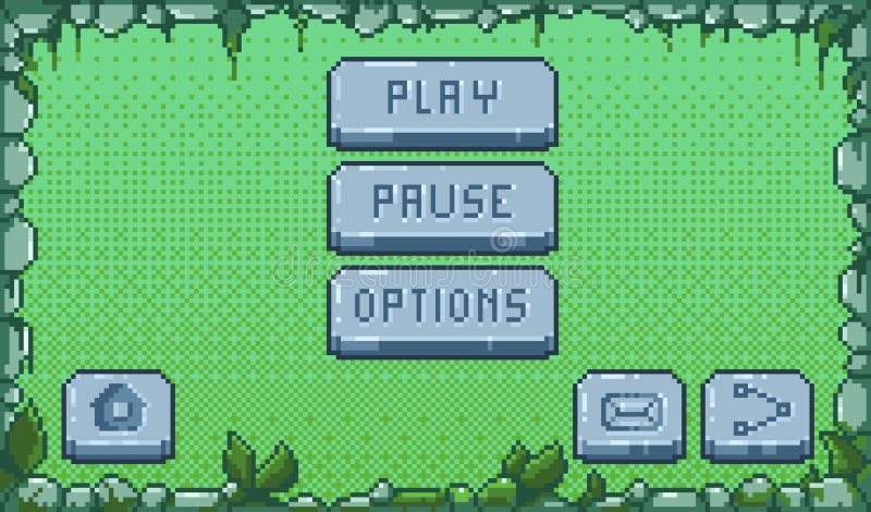 Pixel Game Menu. Retro Video Game Buttons, 8 Bit Asset, UI Interface ... Pixel Game Menu. Retro Video Game Buttons, 8 Bit Asset, UI Interface ...
