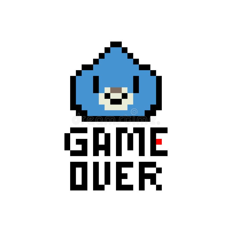 Pixel Game Over Text Image 8 Bit Stock Vector - Illustration of ...