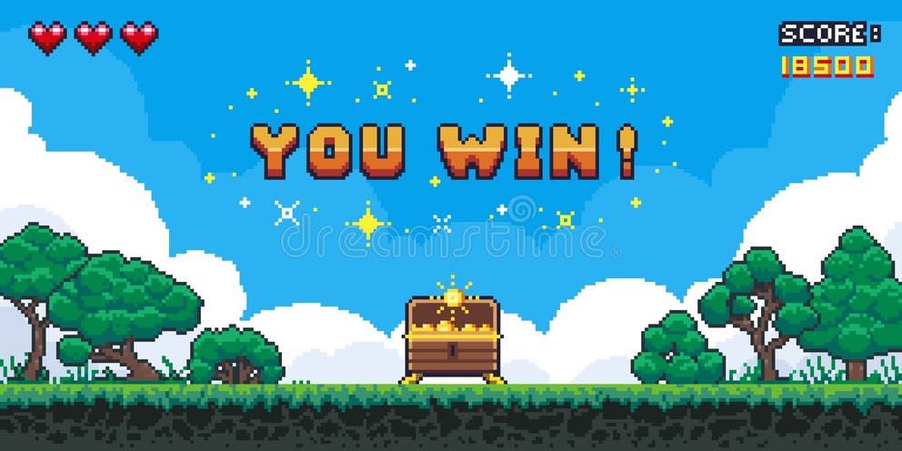 Pixel Game You Win Stock Illustrations – 73 Pixel Game You Win Stock ...