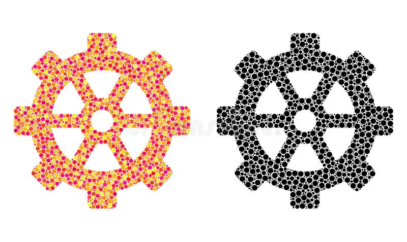 Pixel Gear Mosaic Icons stock vector. Illustration of colorful - 134880380