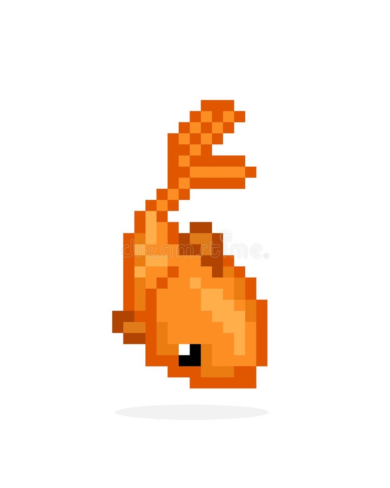 Pixel Goldfish Stock Illustrations – 210 Pixel Goldfish Stock ...