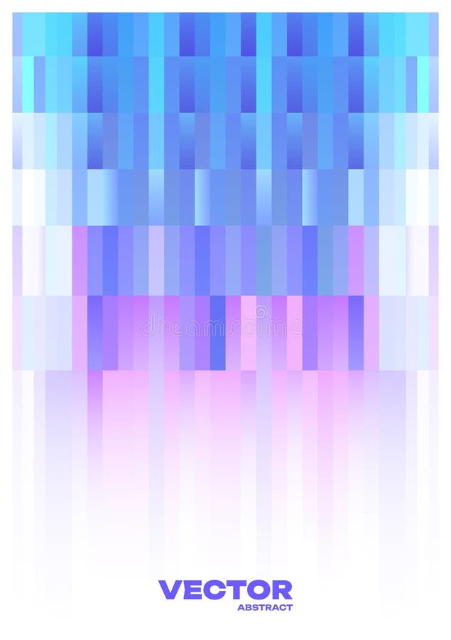 Pixel Gradient Background with Vertical Blocks Stock Illustration ...