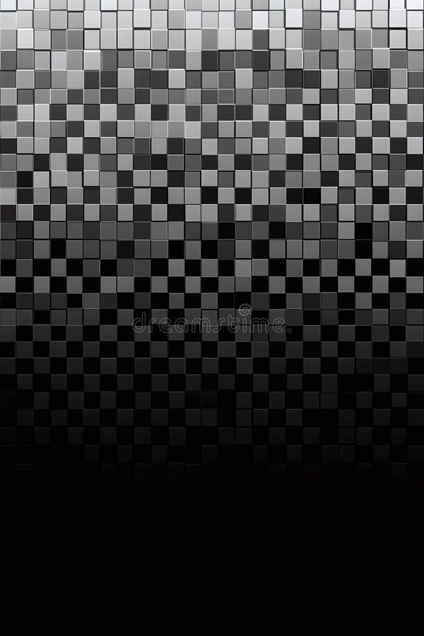 Pixel Gradient Blending Metallic Silver and Dark Charcoal Gray. Stock ...