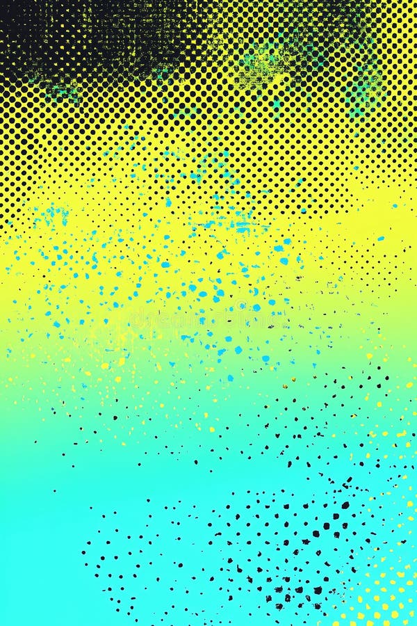 Pixel Gradient with Bold Cyan Blending into Neon Yellow. Stock ...