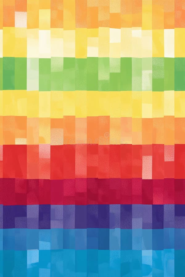 Pixel Gradient with Bright Rainbow Colors Blending Red Orange Yellow ...