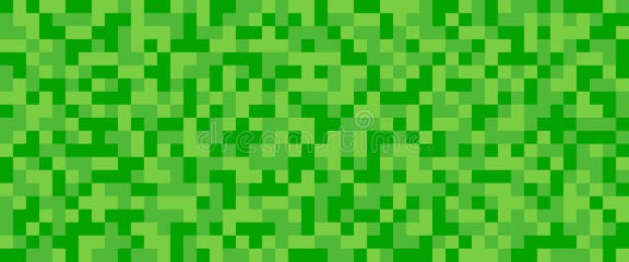 Pixel Grass Seamless Pattern. Pixelart Computer Block Texture. Digital ...