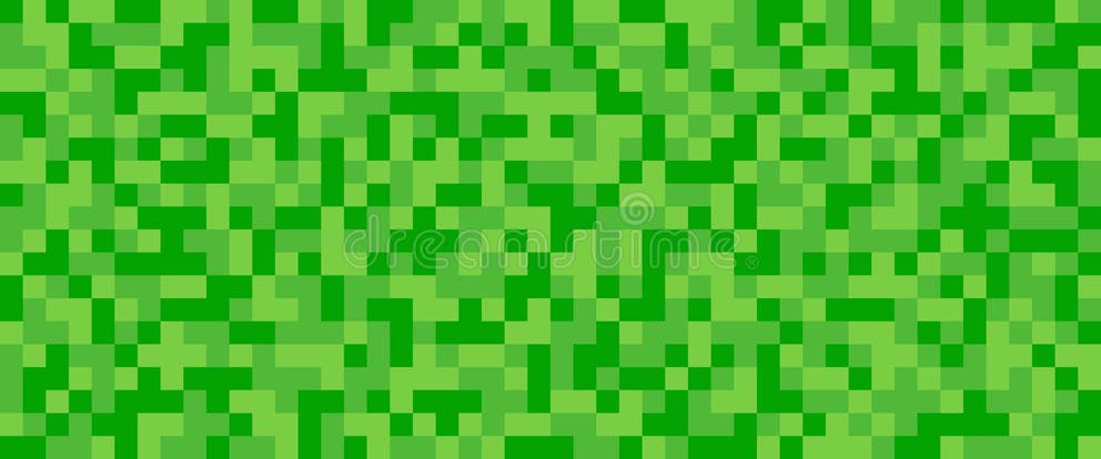 Pixel Grass Seamless Pattern. Pixelart Computer Block Texture. Digital ...