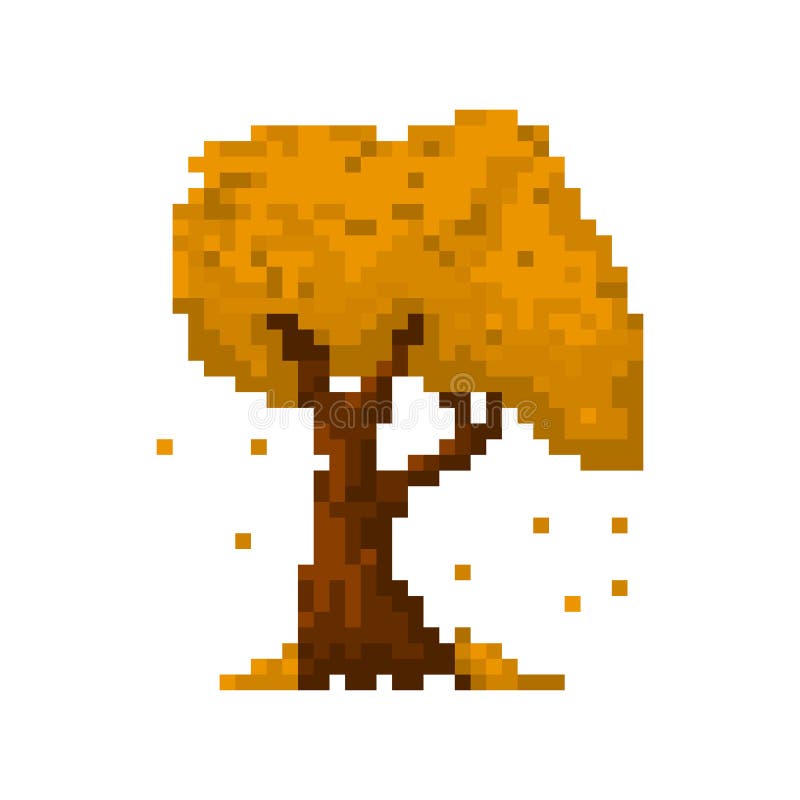 Pixel green summer tree stock vector. Illustration of abstract - 96917899