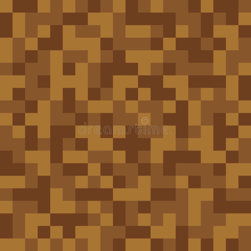 Pixel Ground Seamless Pattern. Pixelart Computer Block Texture. Digital ...