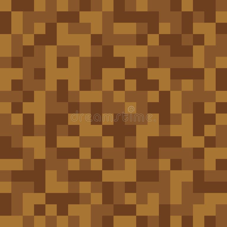 Pixel Ground Seamless Pattern. Pixelart Computer Block Texture. Digital ...