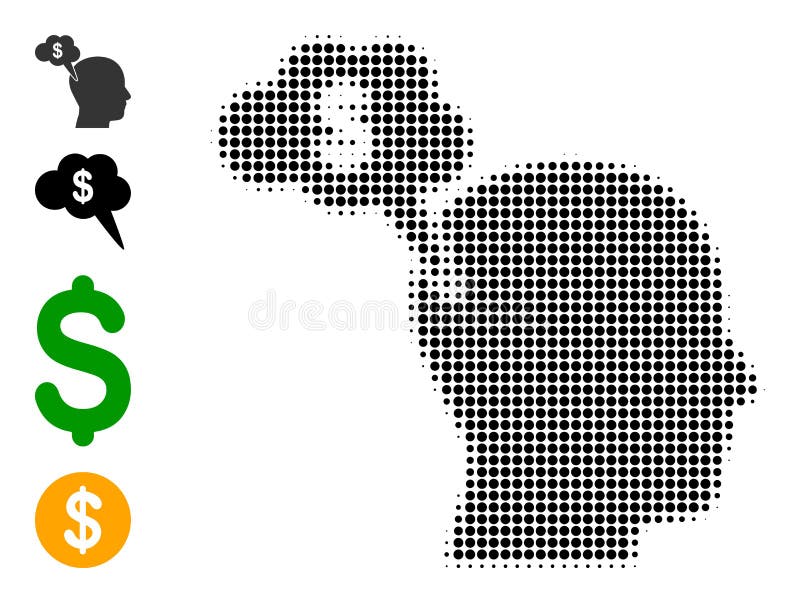 Pixel Halftone Banking Thinking Icon and Source Icons Stock Vector ... Pixel Halftone Banking Thinking Icon and Source Icons Stock Vector ...