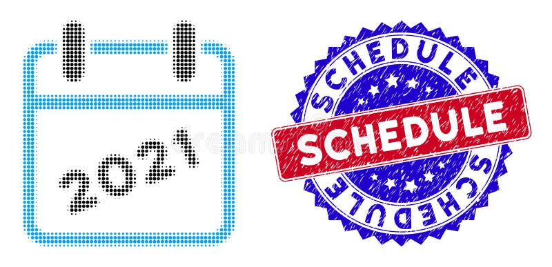 Pixel Halftone 2021 Calendar Icon and Bicolor Schedule Textured ... Pixel Halftone 2021 Calendar Icon and Bicolor Schedule Textured ...