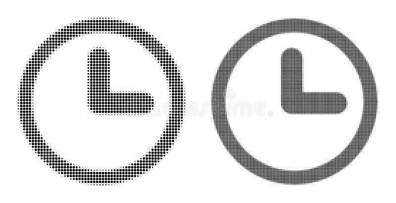 Pixel Halftone Clock Icon stock vector. Illustration of point - 224452827