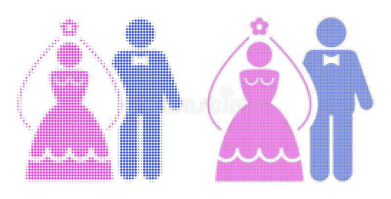 Newlyweds Icon Vector Sign and Symbol Isolated on White Background ...