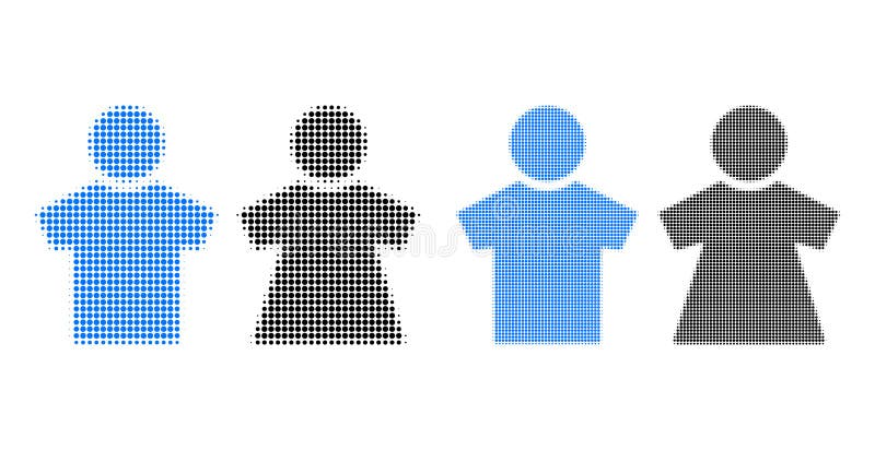 Pixel Halftone People Couple Icon Stock Vector - Illustration of vector ...