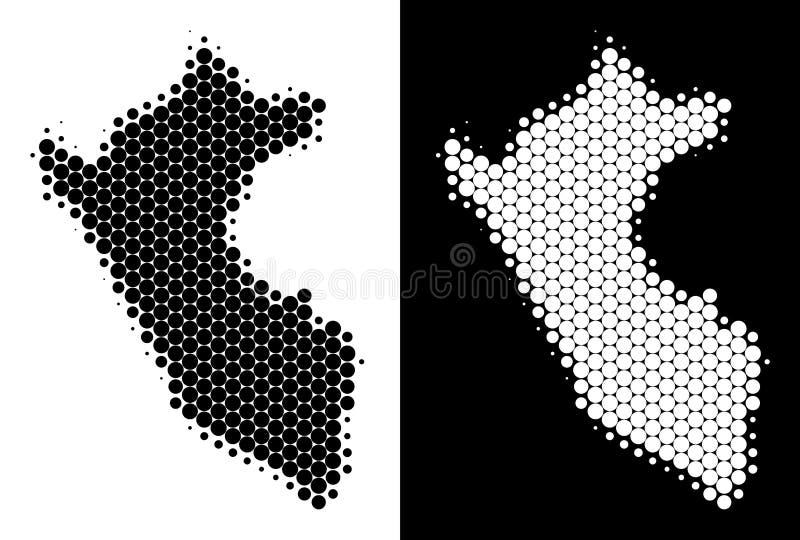 Pixel Map of Peru. Vector Dotted Map of Peru Isolated on White ...