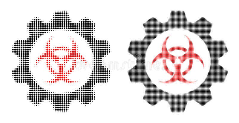 Pixel Halftone Toxic Industry Icon Stock Vector - Illustration of ...