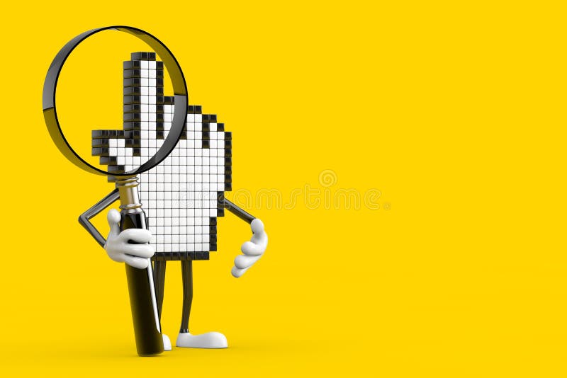 Pixel Cursor Magnifying Glass Stock Illustrations – 99 Pixel Cursor ...