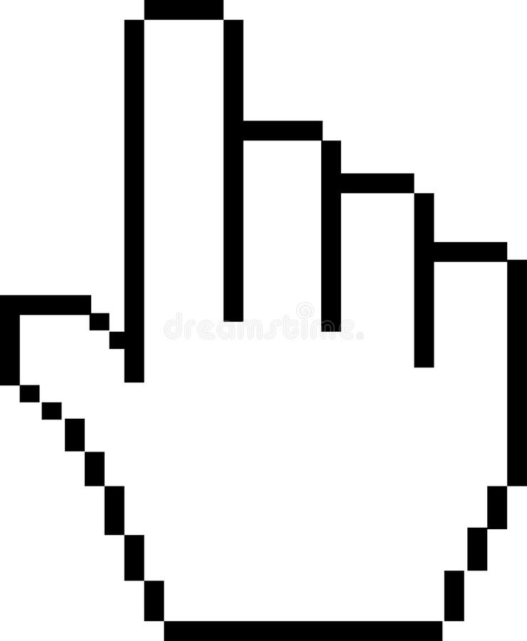 Pixel Hand Cursor, Mouse Pixel Hand Cursor, Cursor Pointer Icon ...