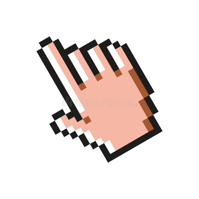 Pixel Hand. Simple Vector Illustration. Web Design for Your Further Use ...