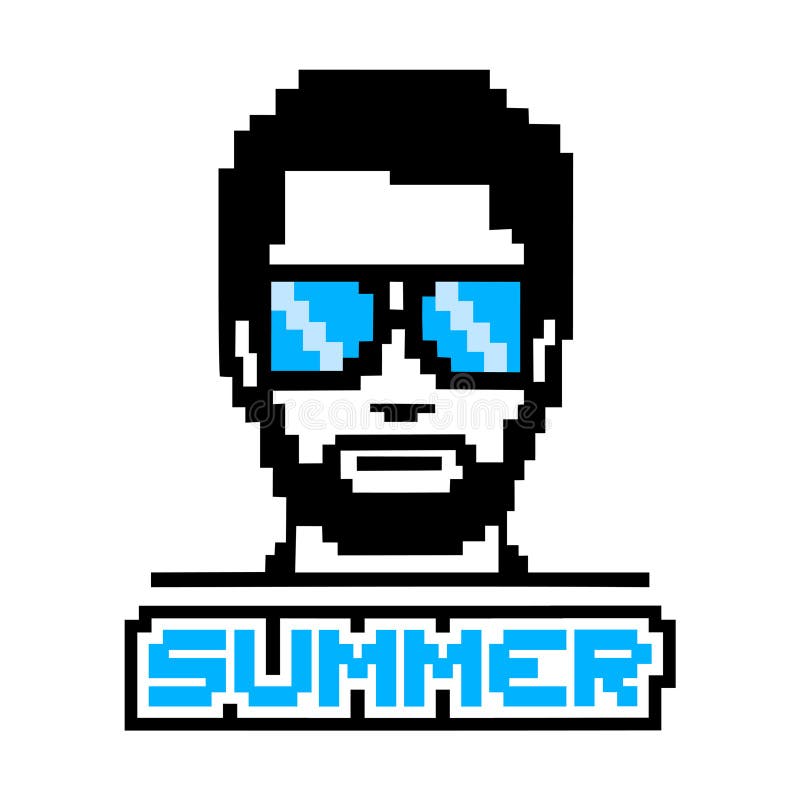 Pixel head draw stock vector. Illustration of isolated - 364439966