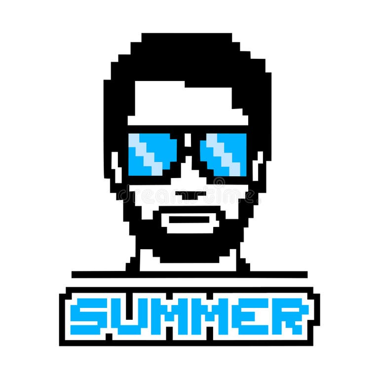 Pixel head draw stock vector. Illustration of isolated - 364439966