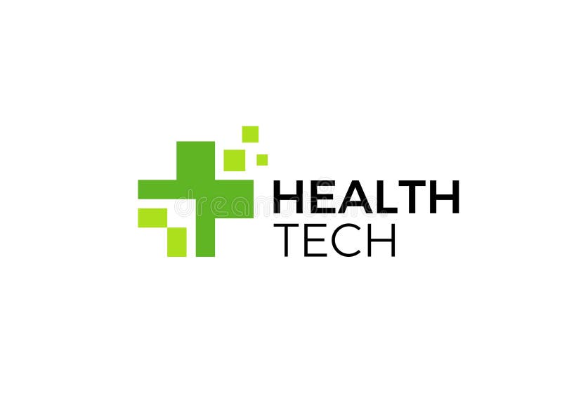 Pixel Health Logo. Medical Technology Connection Vector Design Graphic ...