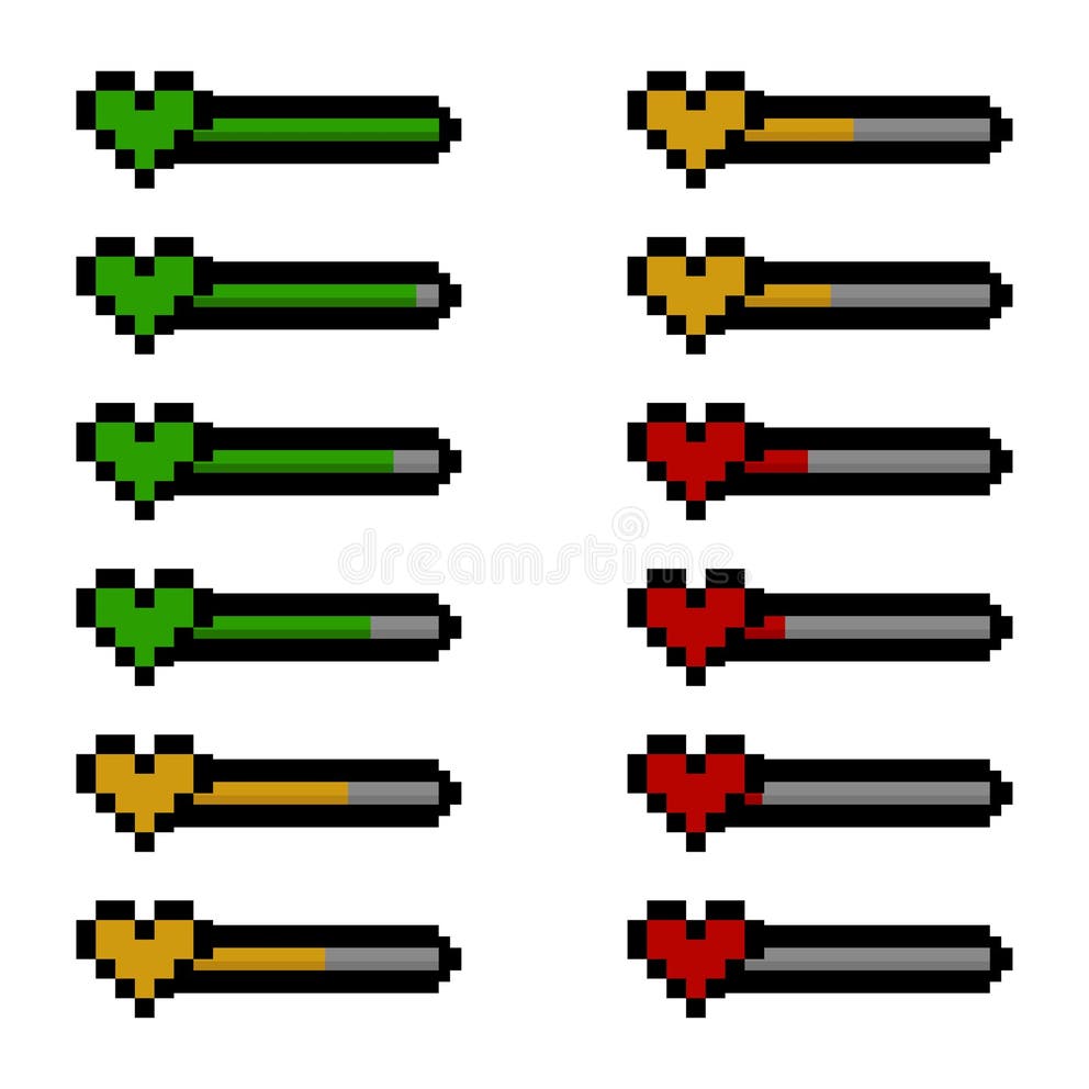 Life Bar Pixel Art Stock Illustrations – 310 Life Bar Pixel Art Stock ...