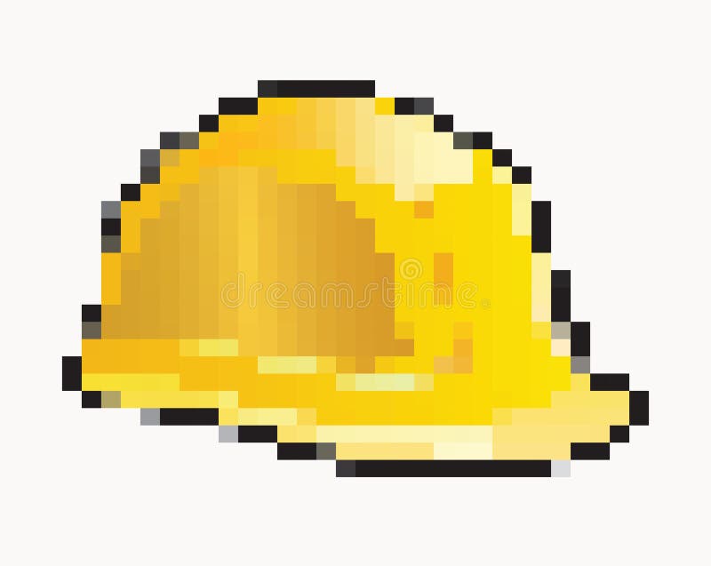 Pixel helmet stock illustration. Illustration of industry - 377118594