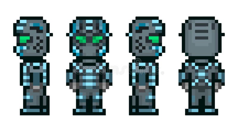 Pixel hero for video game stock vector. Illustration of cartoon - 57556518