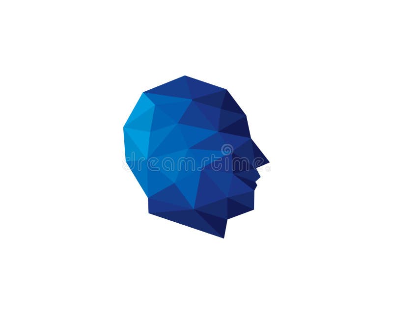 Pixel Art Human Head Logo Icon Design Stock Vector - Illustration of ...