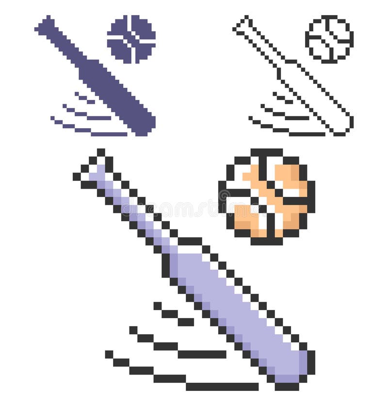 Pixel Baseball Stock Illustrations – 424 Pixel Baseball Stock ...