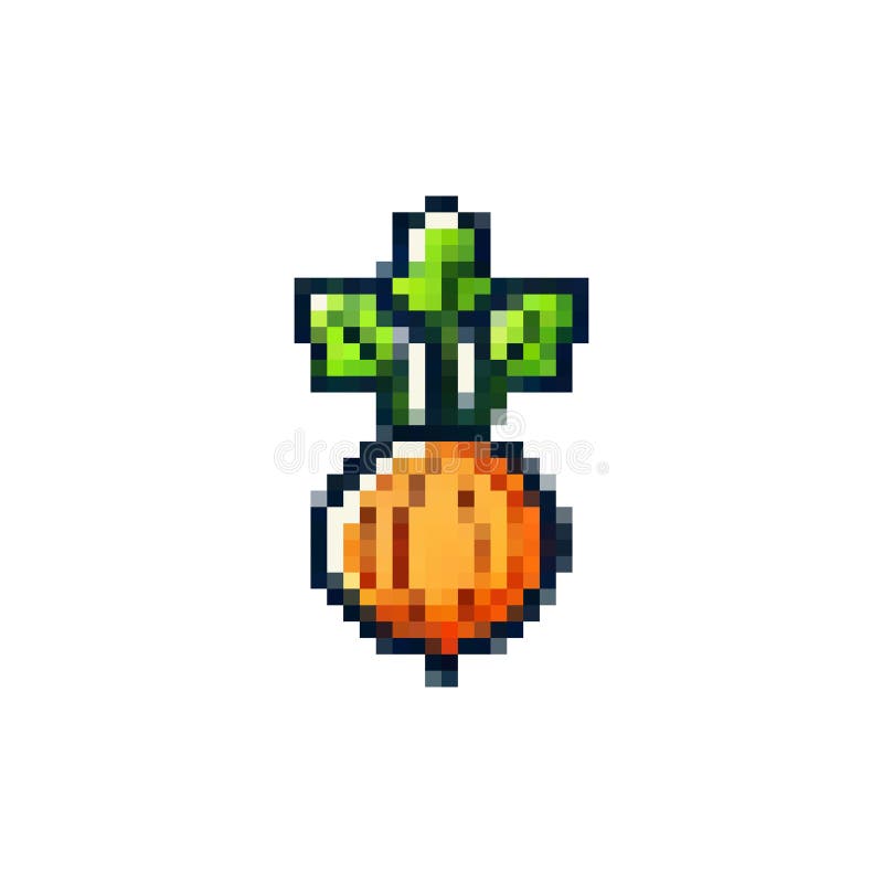Pixel Icon Onion Vector. Logo Vegetable Orange Onion. Icon Vegetable ...