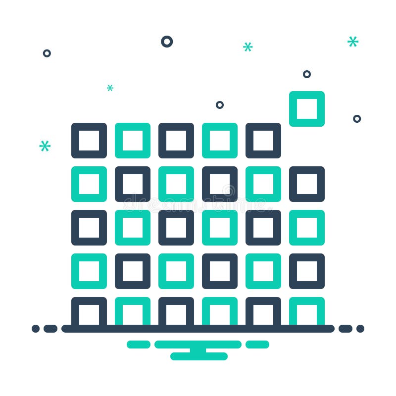 Mix Icon for Pixel, Pattern and Picture Stock Illustration ...