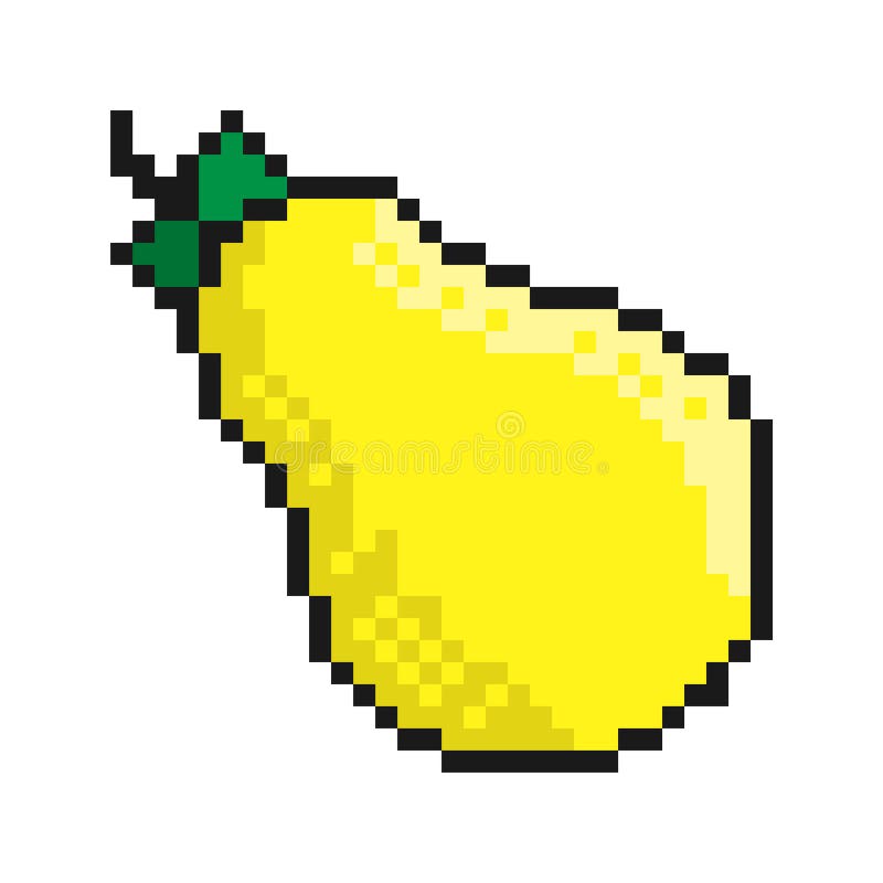 8 Bit Pixel Art Pear Fruit in Vector Illustration Stock Vector ...