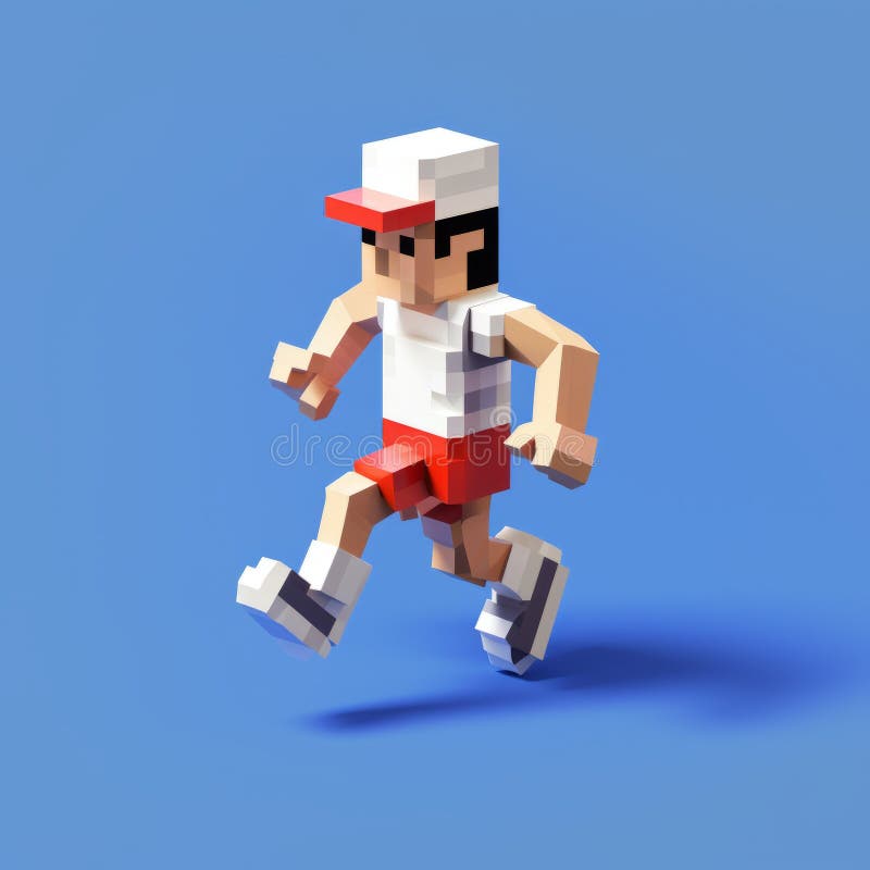 Pixelated Character Running in a Gym: Organic Sculpting with Ps1 ...