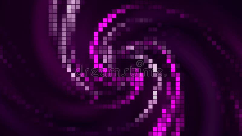 Pixel Image of Rotating Galaxy. Motion. Rotating Colorful Spiral of ...