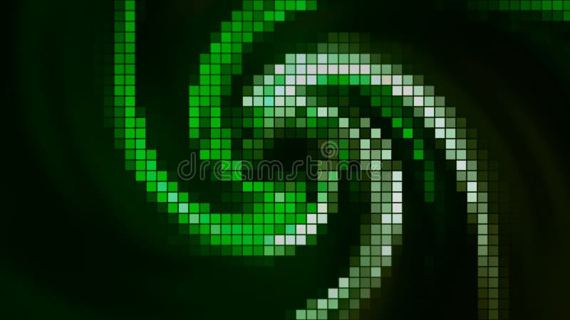 Pixel Image of Rotating Galaxy. Motion. Rotating Colorful Spiral of ...