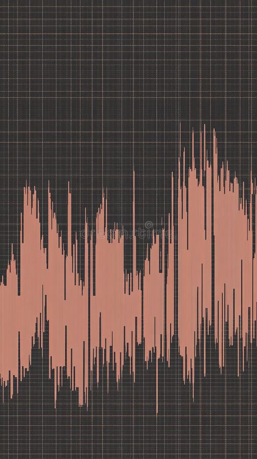 Pixel Line Graph Displaying Fluctuating Stock Market Trends in a Retro ...