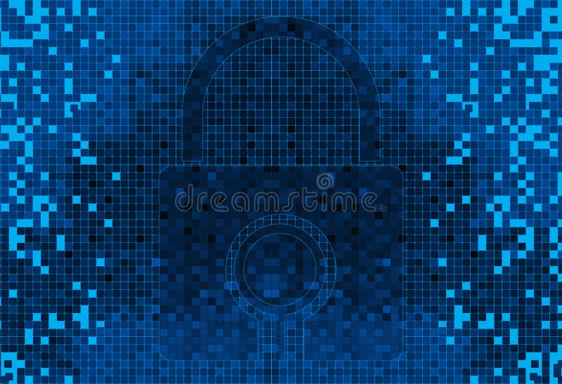Pixel Lock On Digital Screen Stock Vector - Illustration of crime ...
