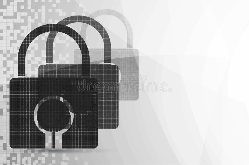 Pixel Lock On Digital Screen Stock Vector - Illustration of background ...