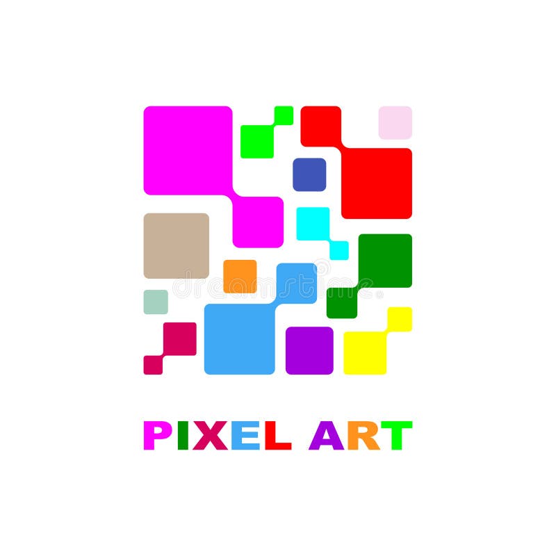 Pixel Logo Design Concept. Vector. Illustrator. EPS 10 Stock Vector ...