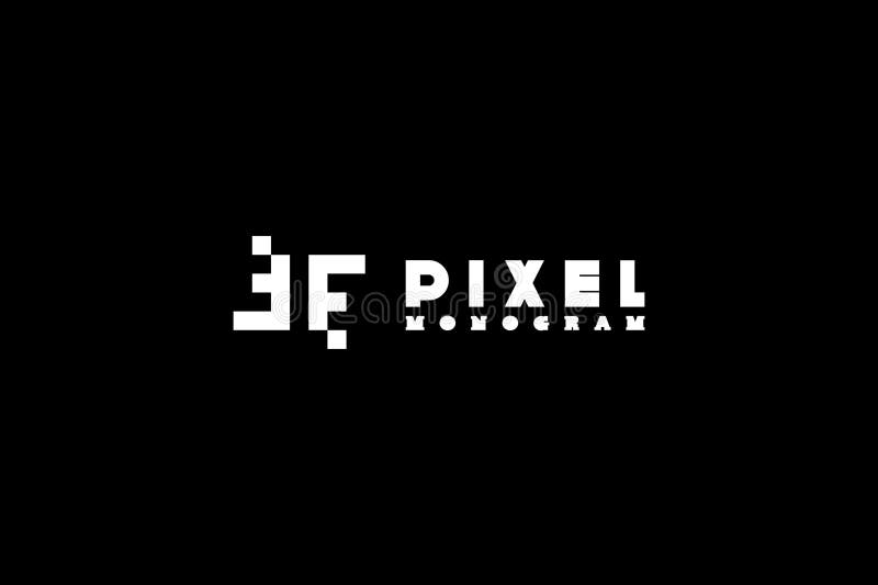 Pixel logo design solution stock vector. Illustration of label - 337818586