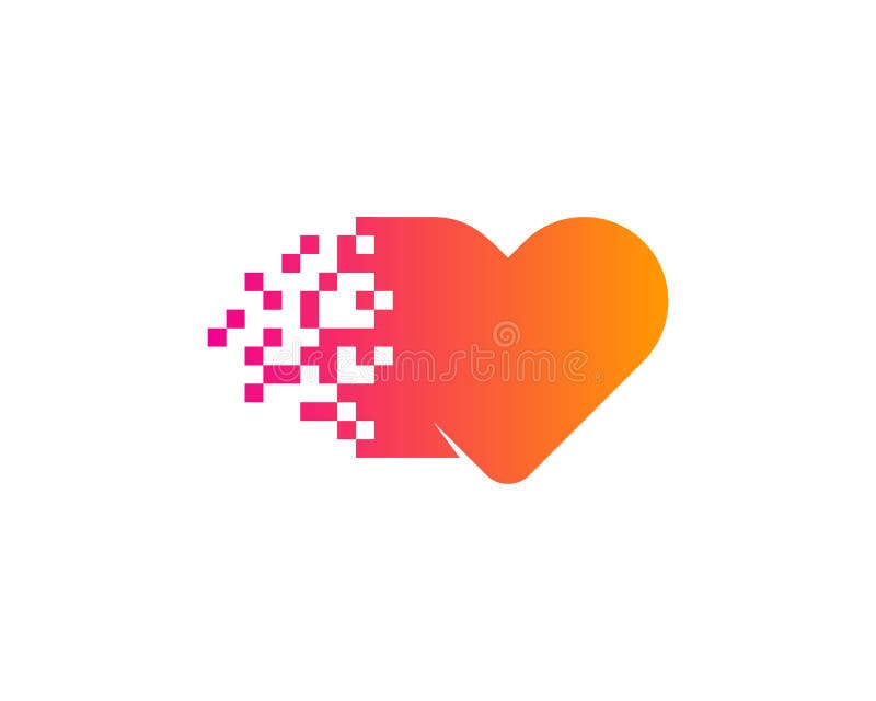 Pixel Love Icon Logo Design Element Stock Vector - Illustration of idea ...