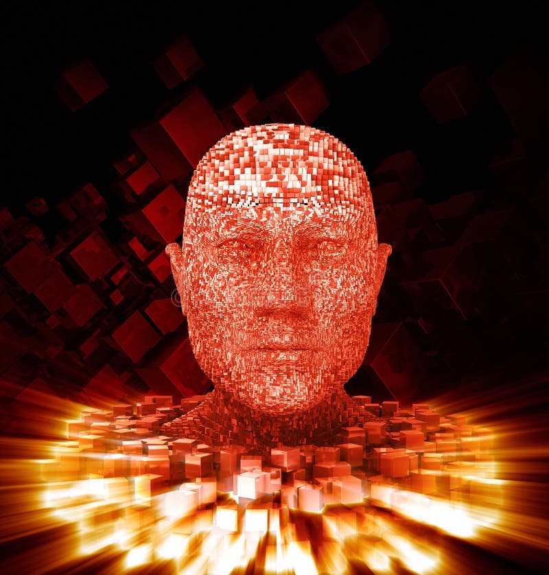 Pixel Man stock illustration. Illustration of cyberspace - 84360957