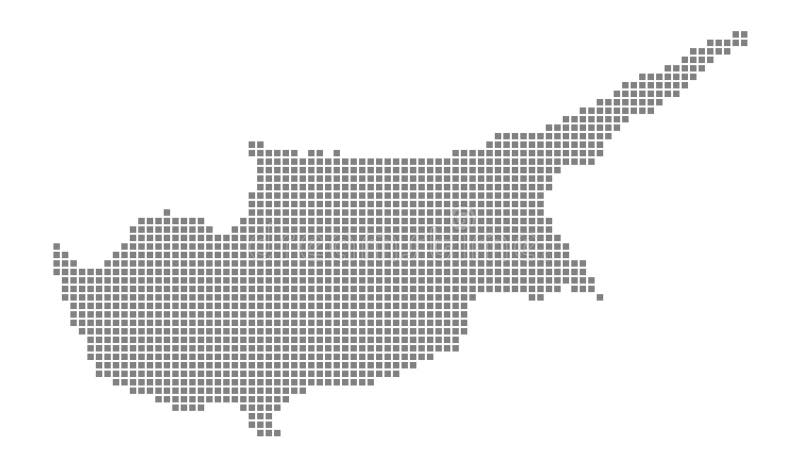 Pixel Map of Cyprus. Vector Dotted Map of Cyprus Isolated on White ...
