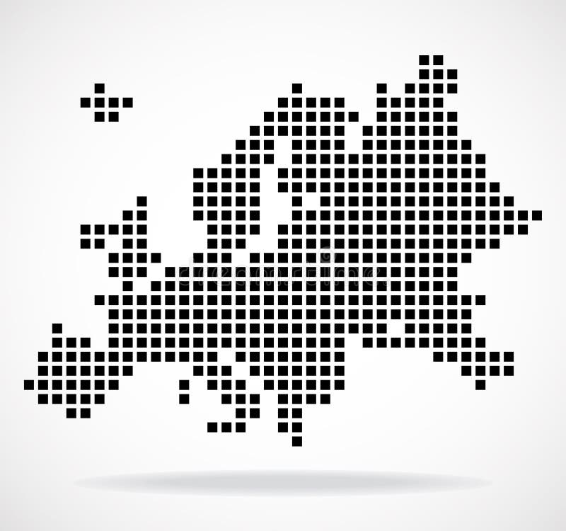 Pixel map of Europe stock vector. Illustration of germany - 79212517